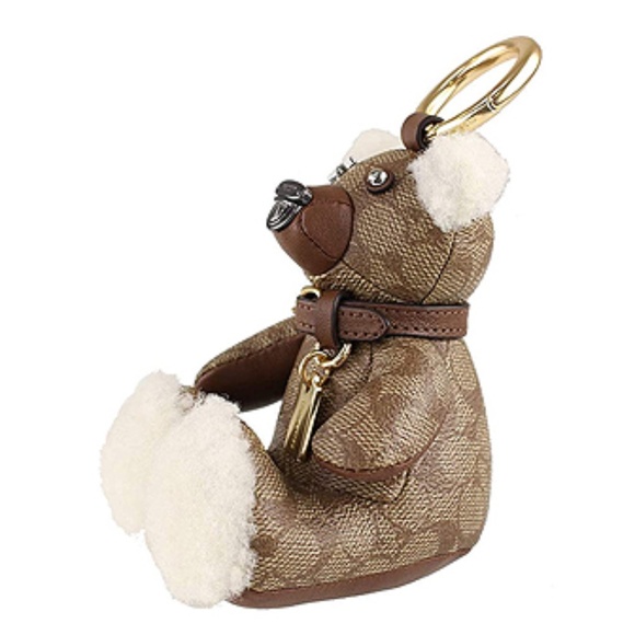Coach | Accessories | Coach Signature Leather Collectible Bear Key Fob ...